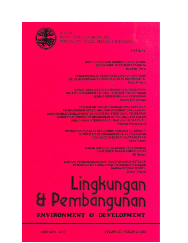 (PDF) PENERAPAN HUKUM INTERNASIONAL MENGENAI PEMBANGUNAN BERKELANJUTAN DI INDONESIA