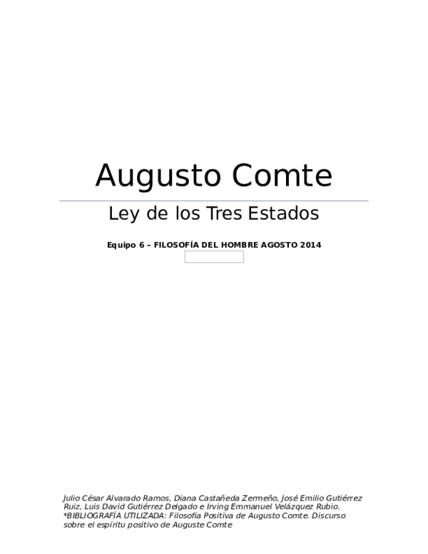 (DOC) Augusto Comte