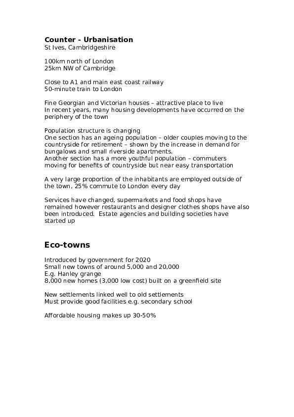 (DOC) Counter -Urbanisation