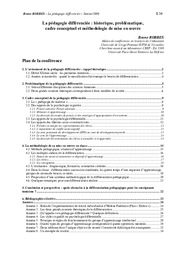 (PDF) Plan de la conférence