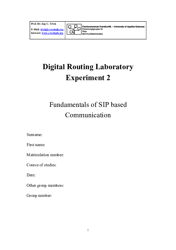 (PDF) Digital Routing Laboratory Experiment 2