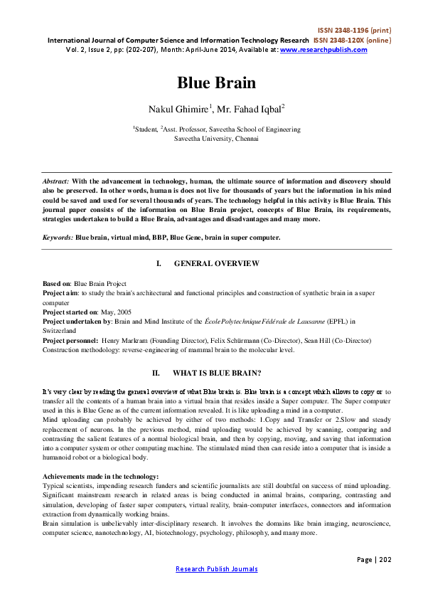 (PDF) STEPS TO BUILDING A BLUE BRAIN Data collection Data simulation ...