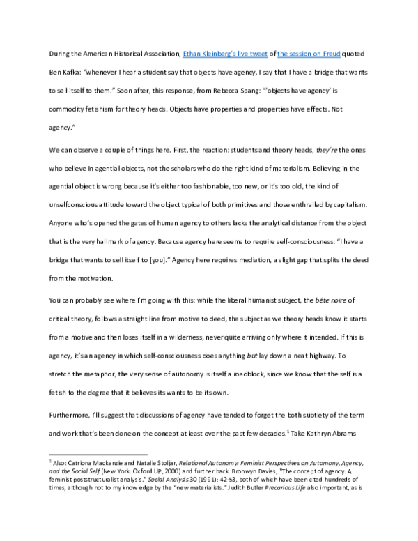 (PDF) Mostly Automatic: Humanity at the Edge of Agency and Ethics