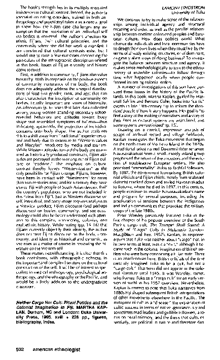 (PDF) Neither Cargo Nor Cult: Ritual Politics and the Colonial ...