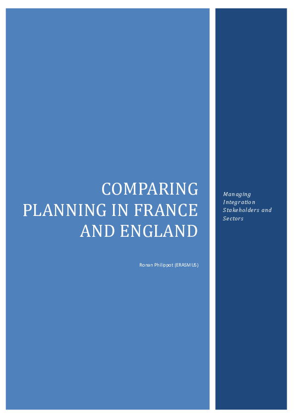 (PDF) Comparing planning in France and England