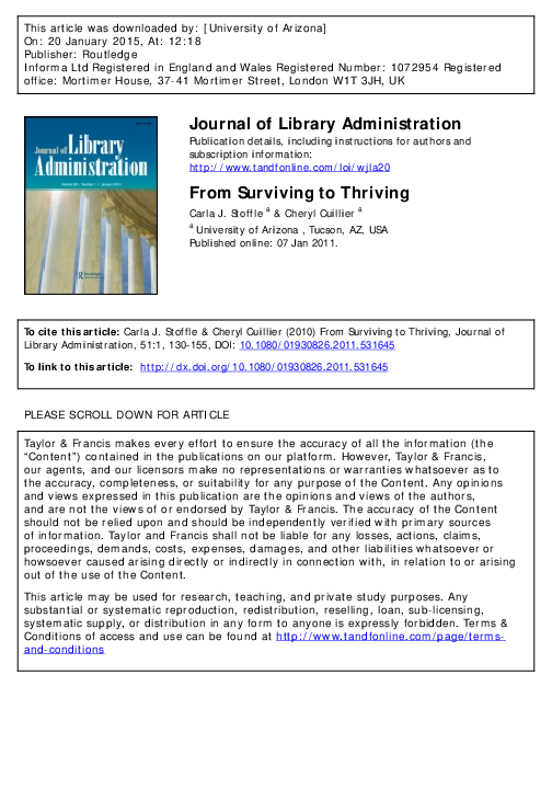 (PDF) From Surviving to Thriving