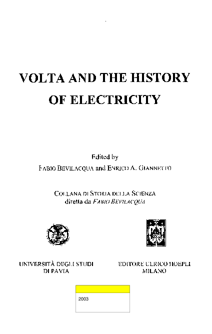 (PDF) Changing a Theory: The Case of Volta's Contact Electricity