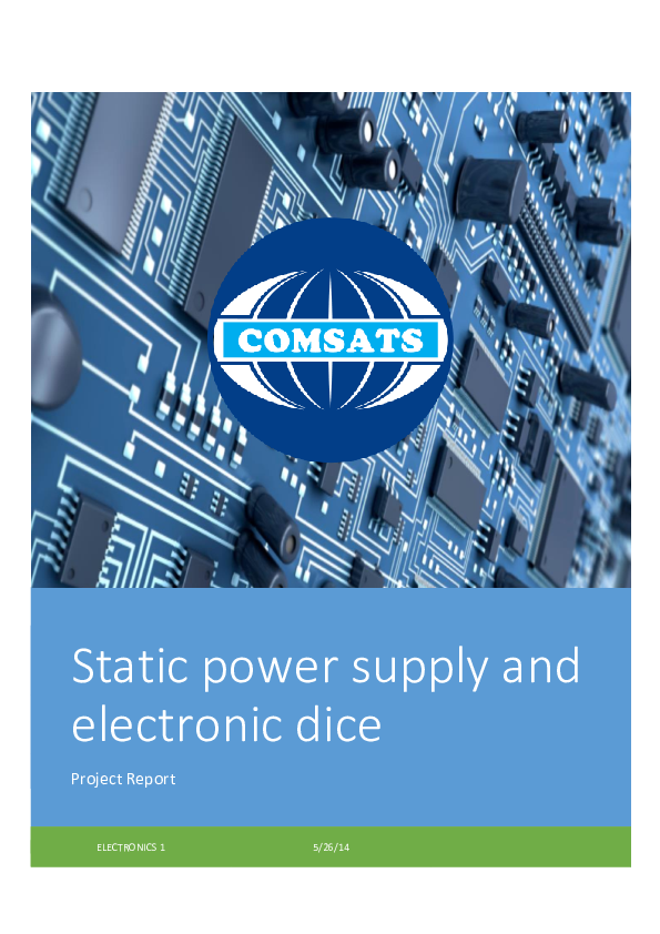 (PDF) Static Power Supply and Digital Dice