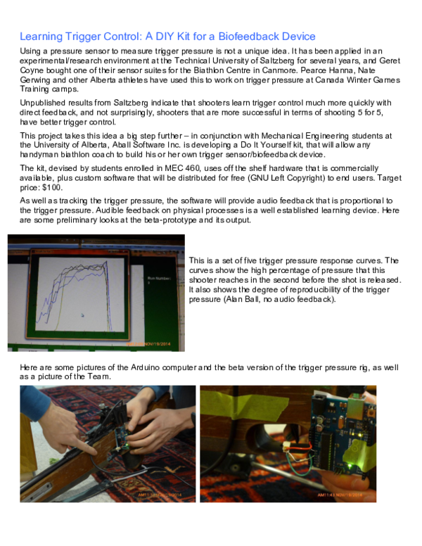 (PDF) Learning Trigger Control: A DIY Kit for a Biofeedback Device