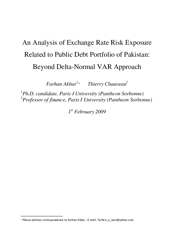 (PDF) An Analysis of Exchange Rate Risk Exposure Related to Public Debt ...