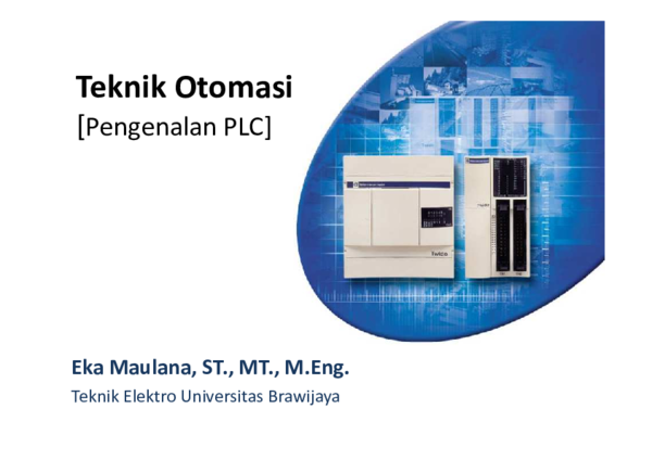 (PDF) Teknik Otomasi [Pengenalan PLC