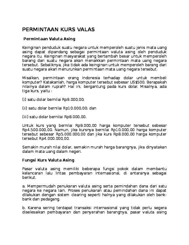 (DOC) PERMINTAAN KURS VALAS