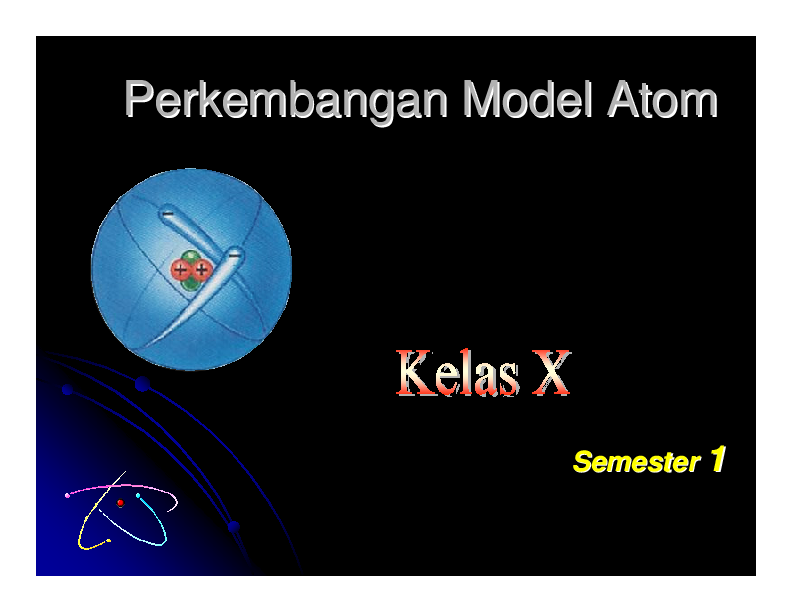 (PDF) Perkembangan Perkembangan Model Atom Model Atom