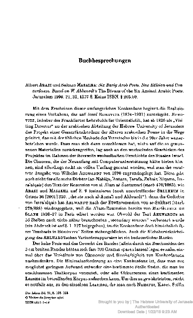 (PDF) Review of "Six early Arab poets: New edition and concordance" by ...