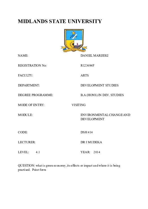 (DOC) MIDLANDS STATE UNIVERSITY