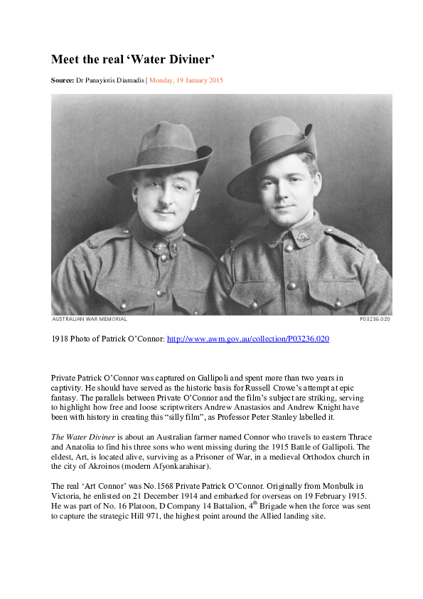 (PDF) Patrick O'Connor: Meet the real 'water diviner'