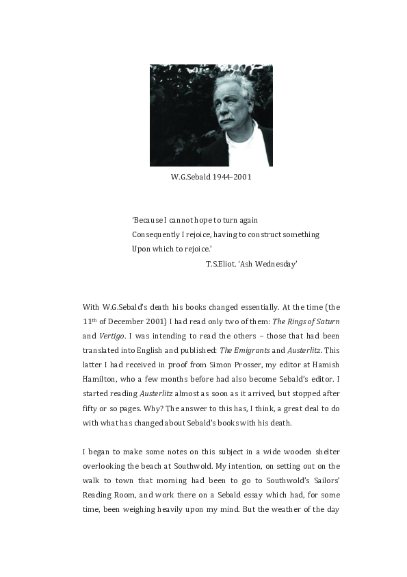 (PDF) W.G.Sebald