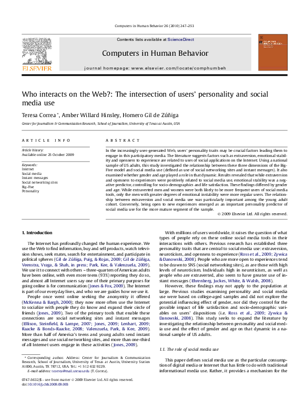 (PDF) Correa, Teresa, Amber Willard Hinsley and Homero Gil de Zúñiga ...