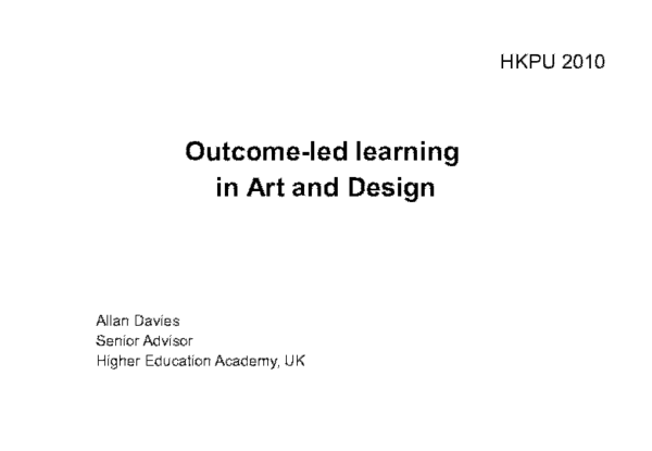 (PPT) Learning Outcomes in Art and Design