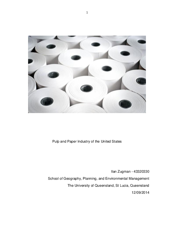 (PDF) Paper and Pulp Industry Impacts