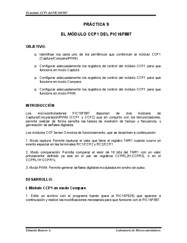 (PDF) El módulo CCP1 del PIC16F887