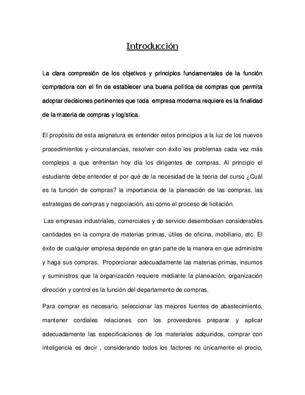 (DOC) UNIDAD 1 INTRODUCCIÓN A LA ADMINISTRACIÓN DE COMPRAS 1.1 CONCEPTO ...