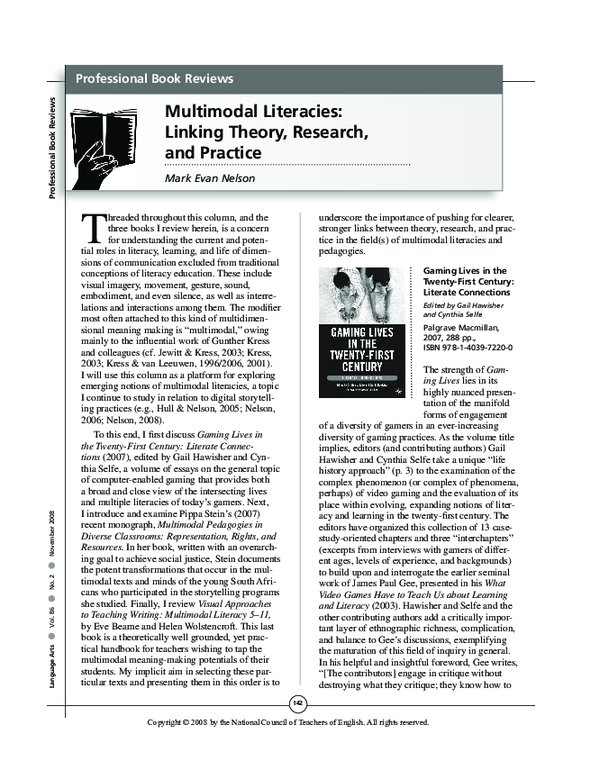(PDF) Multimodal Literacies: Linking Theory, Research, and Practice