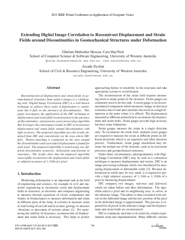 Pdf Extending Digital Image Correlation To Reconstruct Displacement