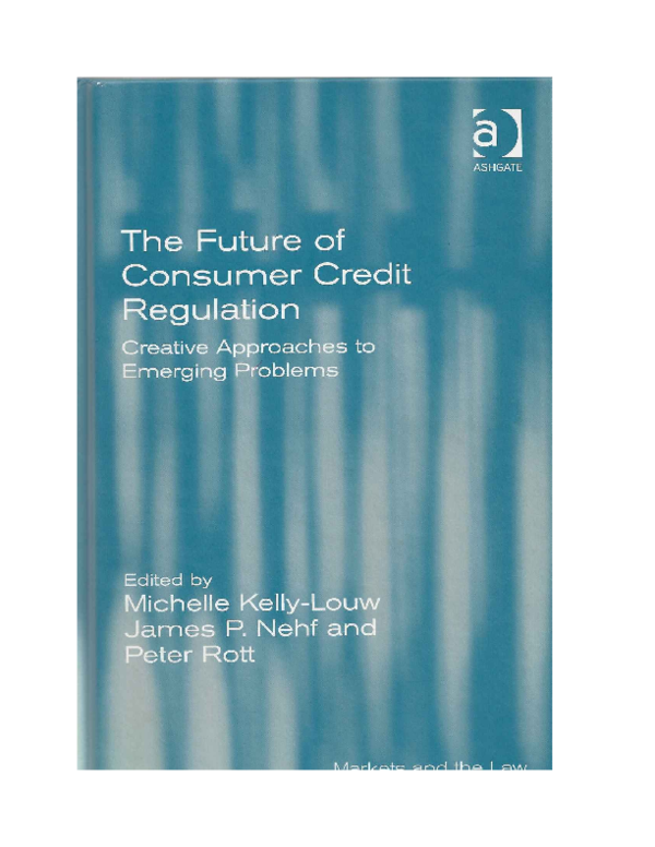 (DOC) The future of consumer credit regulation