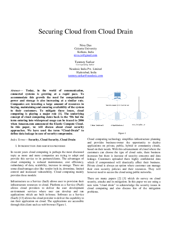 (PDF) Securing Cloud from Cloud Drain
