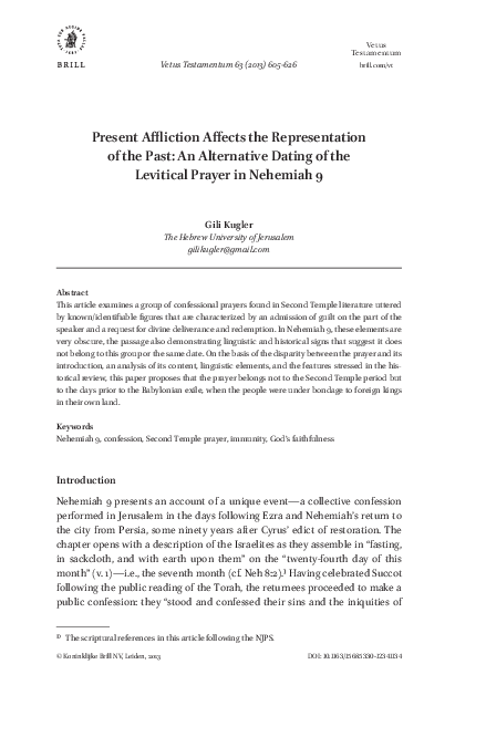 (PDF) Present Affliction Affects the Representation of the Past: An ...