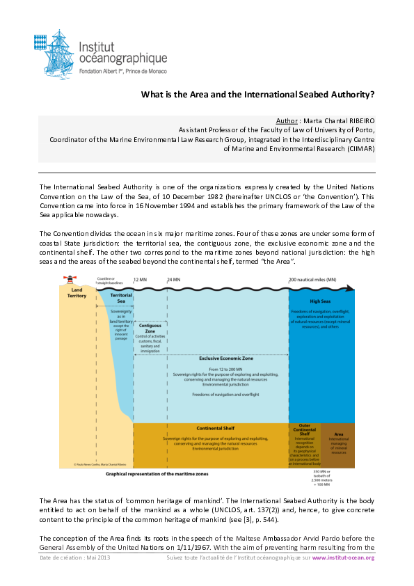 What is the Area and the International Seabed Authority?