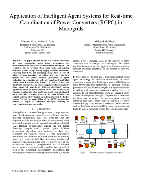 (PDF) Application of Intelligent Agent Systems for Real-time Coordination of Power Converters ...