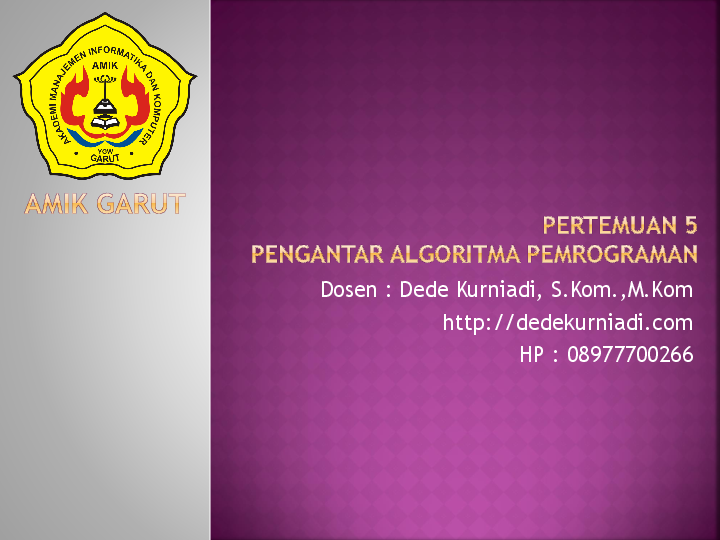 (PDF) Flowchart & Algoritma Pemrograman Part 5