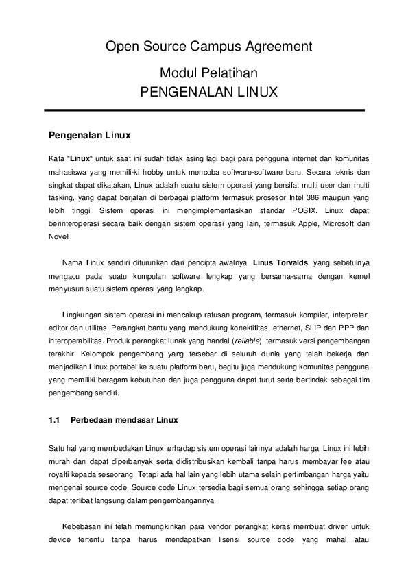 (PDF) Pengenalan Linux