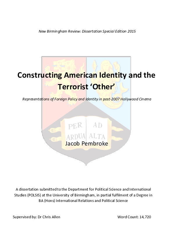(PDF) Constructing American Identity and the Terrorist ‘Other’