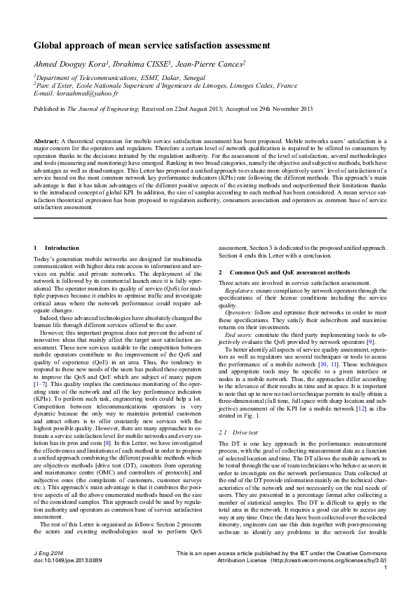 Pdf Qos In Mobile Networks 