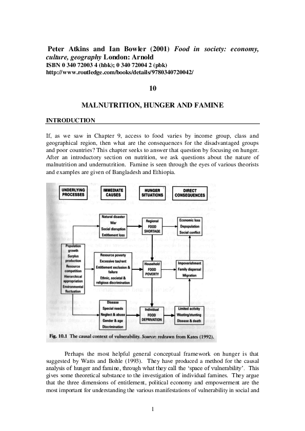 (PDF) Malnutrition, hunger and famine