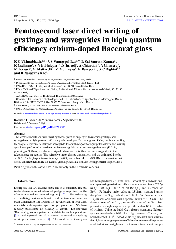 (PDF) Fabrication of buried channel waveguides in photosensitive glass ...