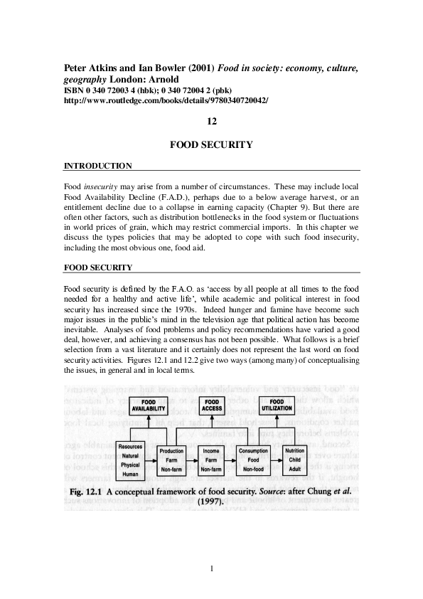 (PDF) Food security
