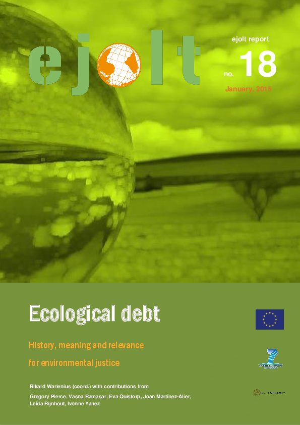 Ecological debt. History, meaning and relevance for environmental justice