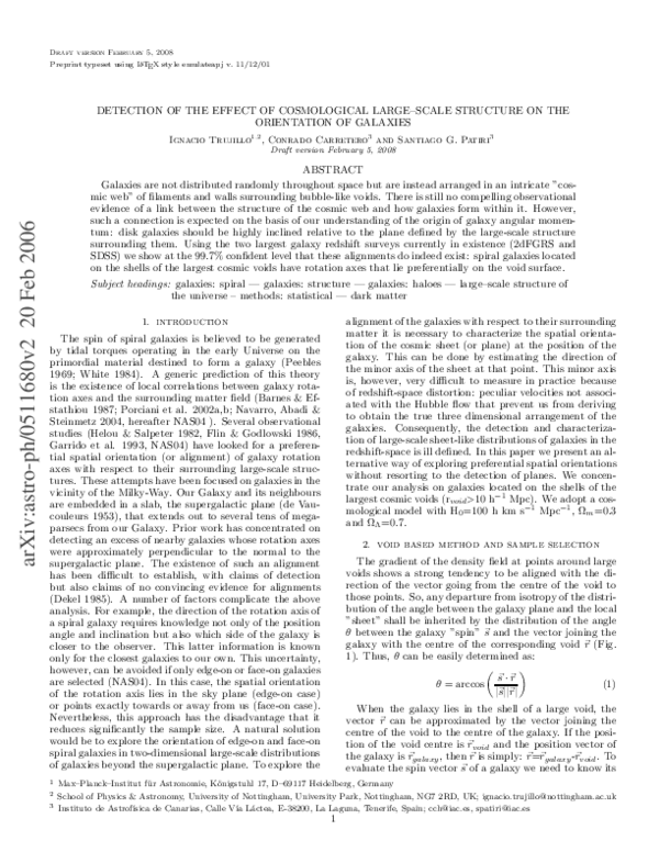 Pdf Detection Of The Effect Of Cosmological Large Scale Structure On