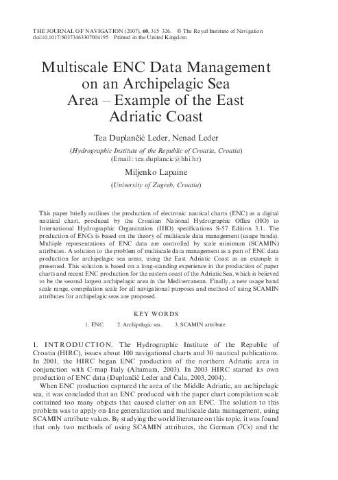 (PDF) Multiscale ENC Data Management on an Archipelagic Sea Area ...