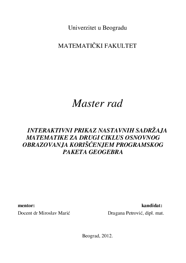 (PDF) Dragana Petrovic Master rad