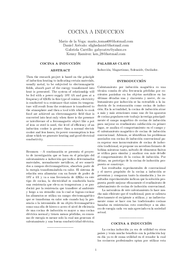 (PDF) COCINA A INDUCCION