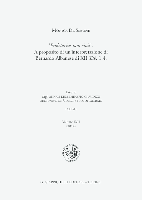 (PDF) Proletarius iam civis. A proposito di un’interpretazione di ...