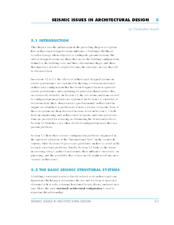 (PDF) SEISMIC ISSUES IN ARCHITECTURAL DESIGN 5 SEISMIC ISSUES IN ...