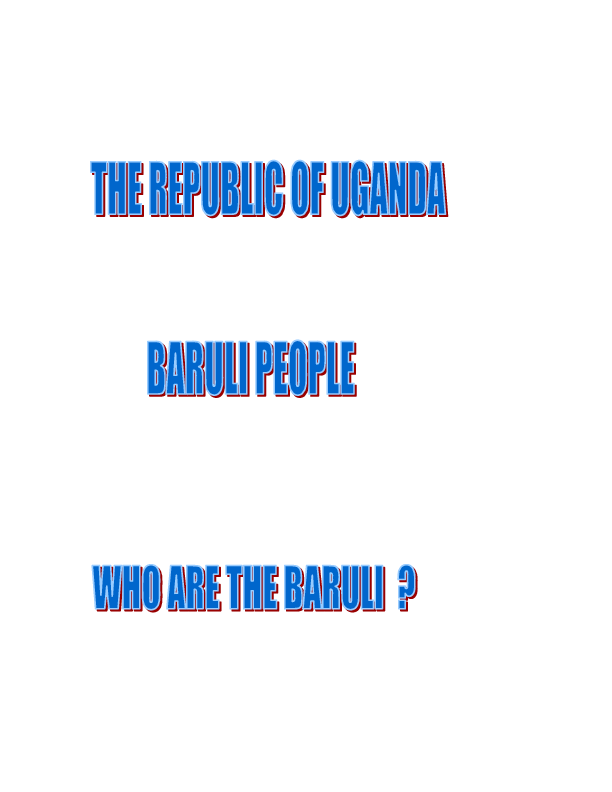 (PDF) Who are the Baruli People in Uganda