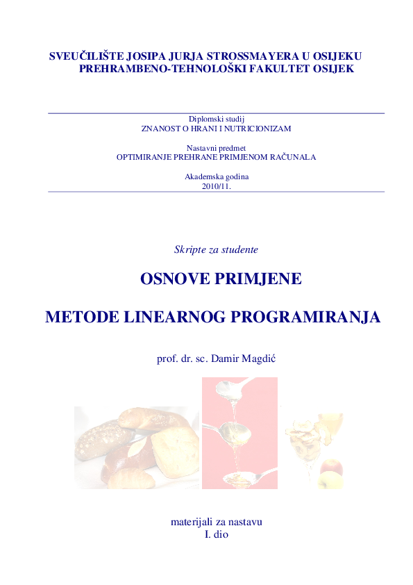(PDF) Osnove primjene metode linearnog programiranja dio I | Nemanja Spirovic - Academia.edu