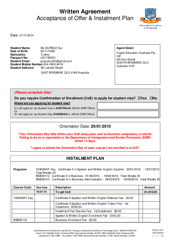 (PDF) Written Agreement | Thea Tran - Academia.edu